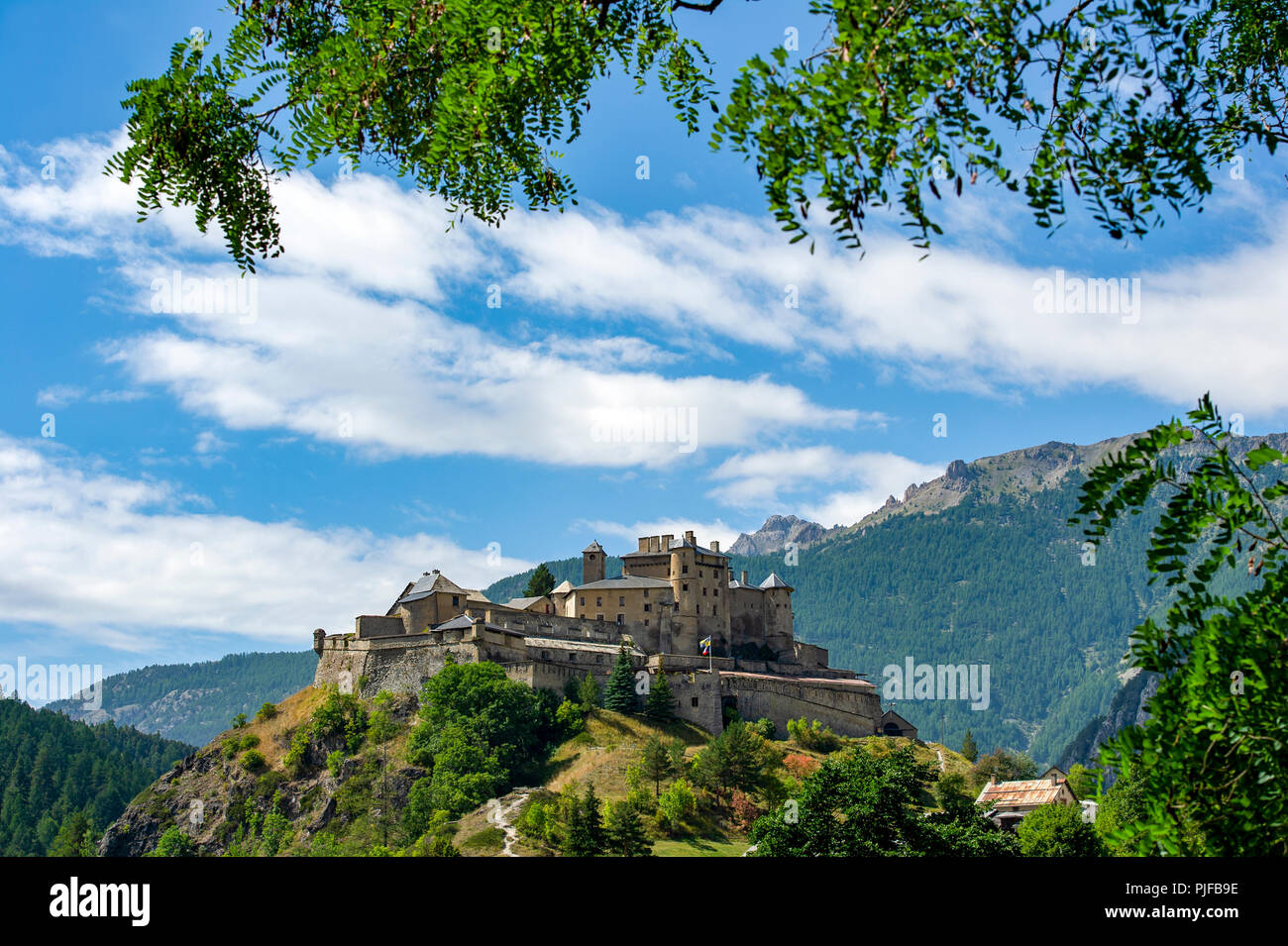 France. Hautes-Alpes (05), regional park of Queyras. Chateau Ville ...