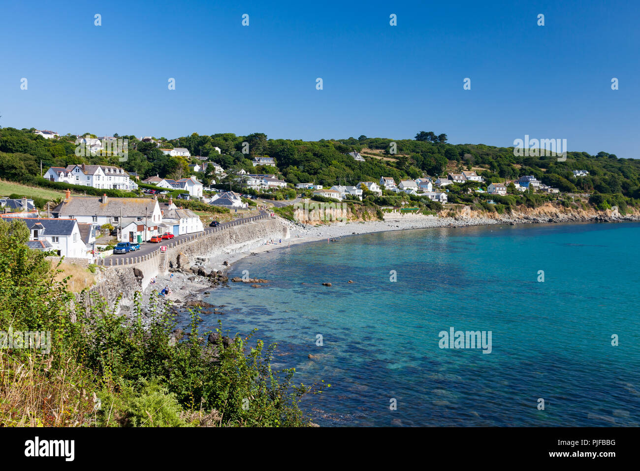Beautiful coastline at Coverack in the parish of St Keverne, Lizard ...