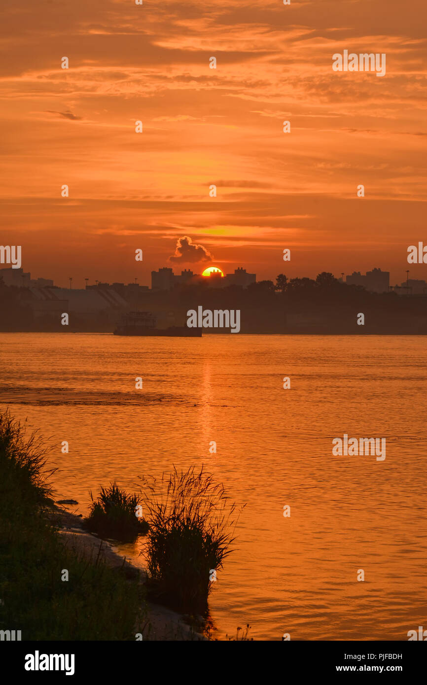 Sunset after a heavy rain in St. Petersburg Stock Photo - Alamy