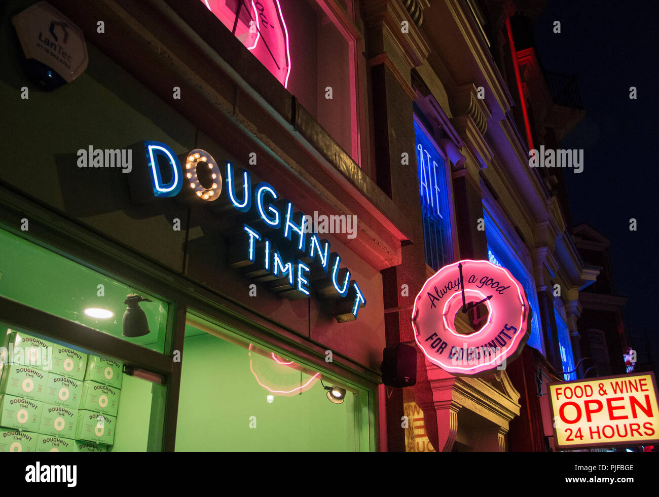 Doughnut Time on Shaftesbury Avenue, Soho, London, UK Stock Photo - Alamy
