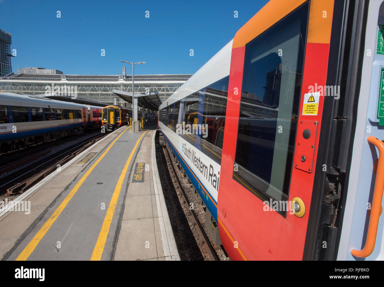 southwestern railway trains and rolling stock in the platforms at ...