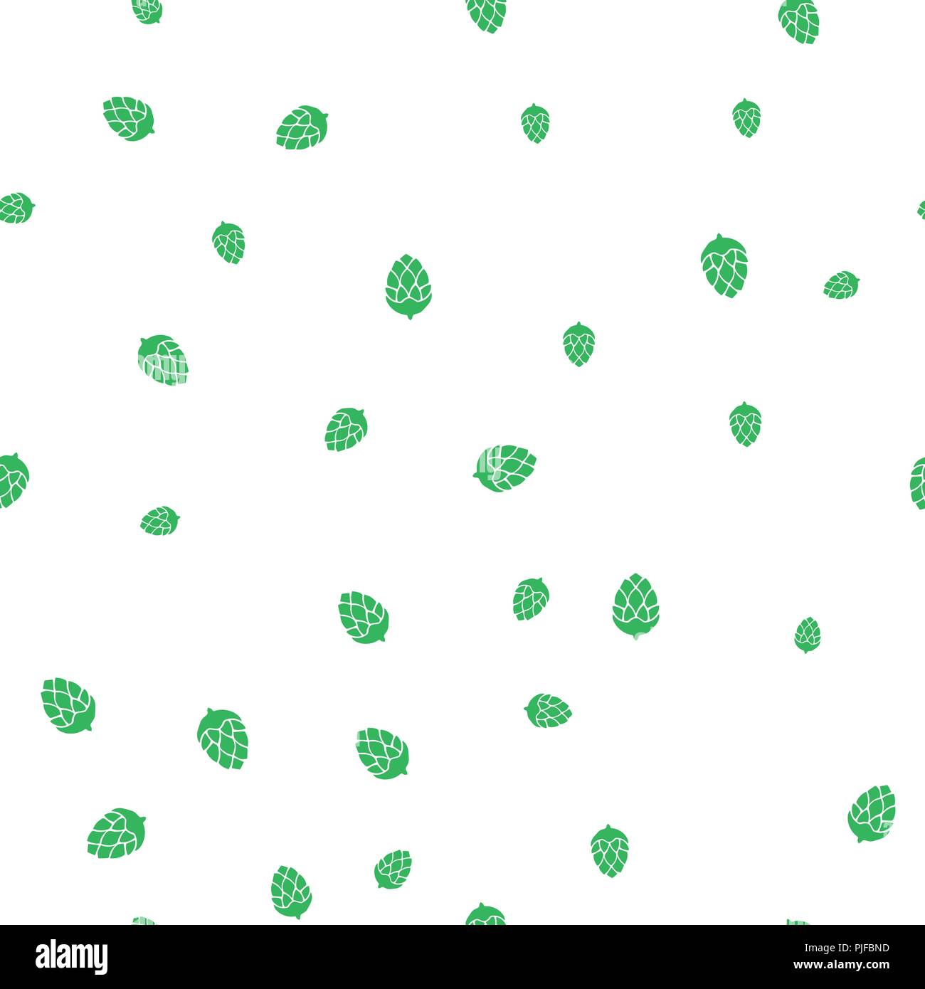 Hop seamless pattern. Vector illustration. Isolated white background ...