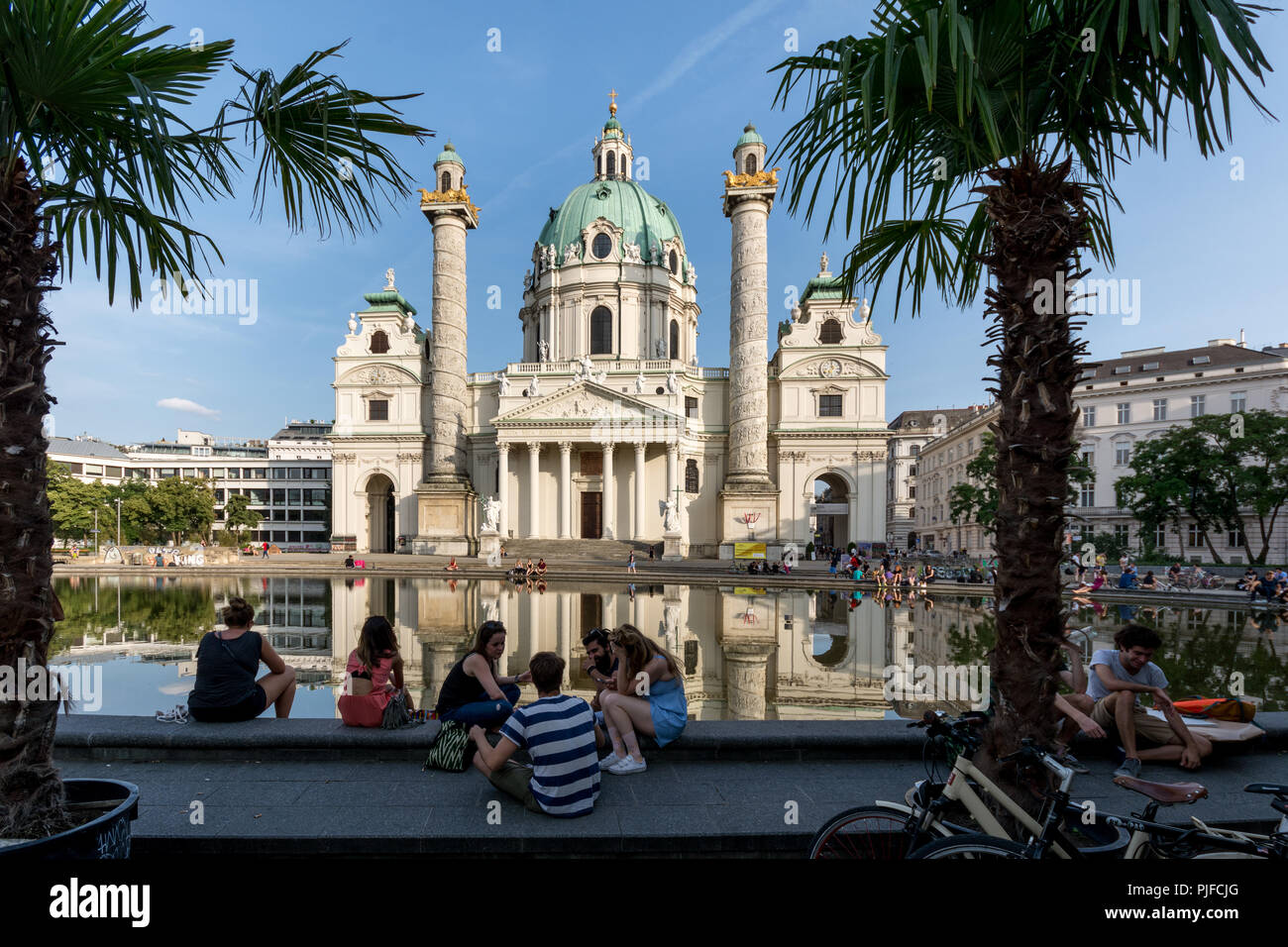 Karlskirche columns hi-res stock photography and images - Alamy