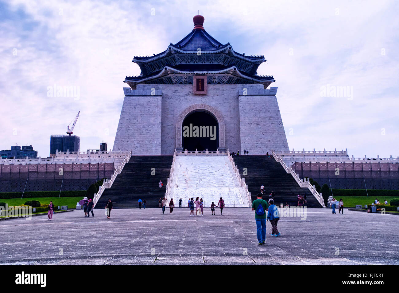 March 31, 2018. Taipei, Taiwan. Tourists visiting liberty square in ...