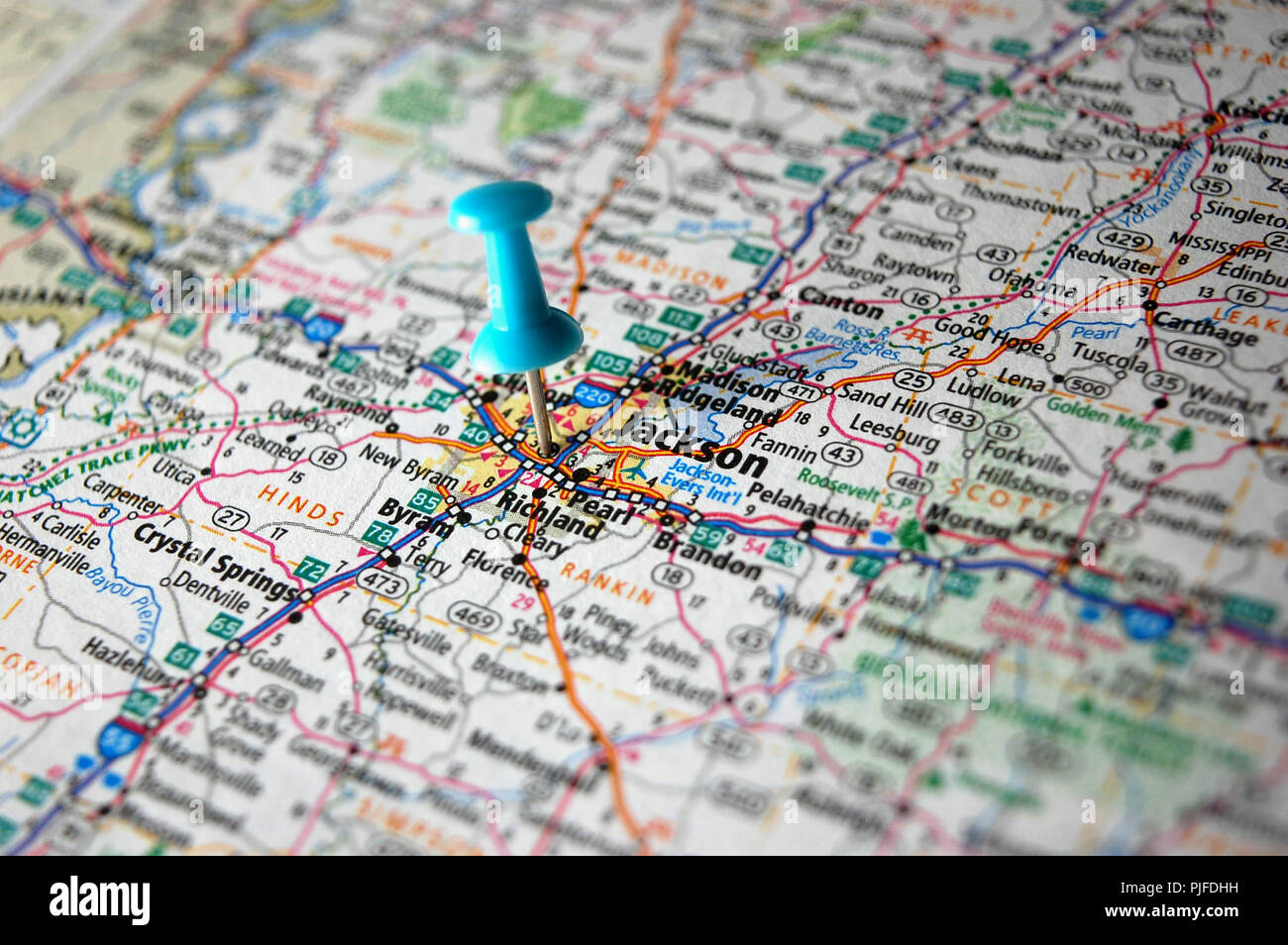 Map of jackson hi-res stock photography and images - Alamy