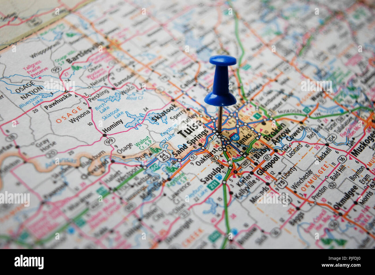 Map of broken arrow hi-res stock photography and images - Alamy
