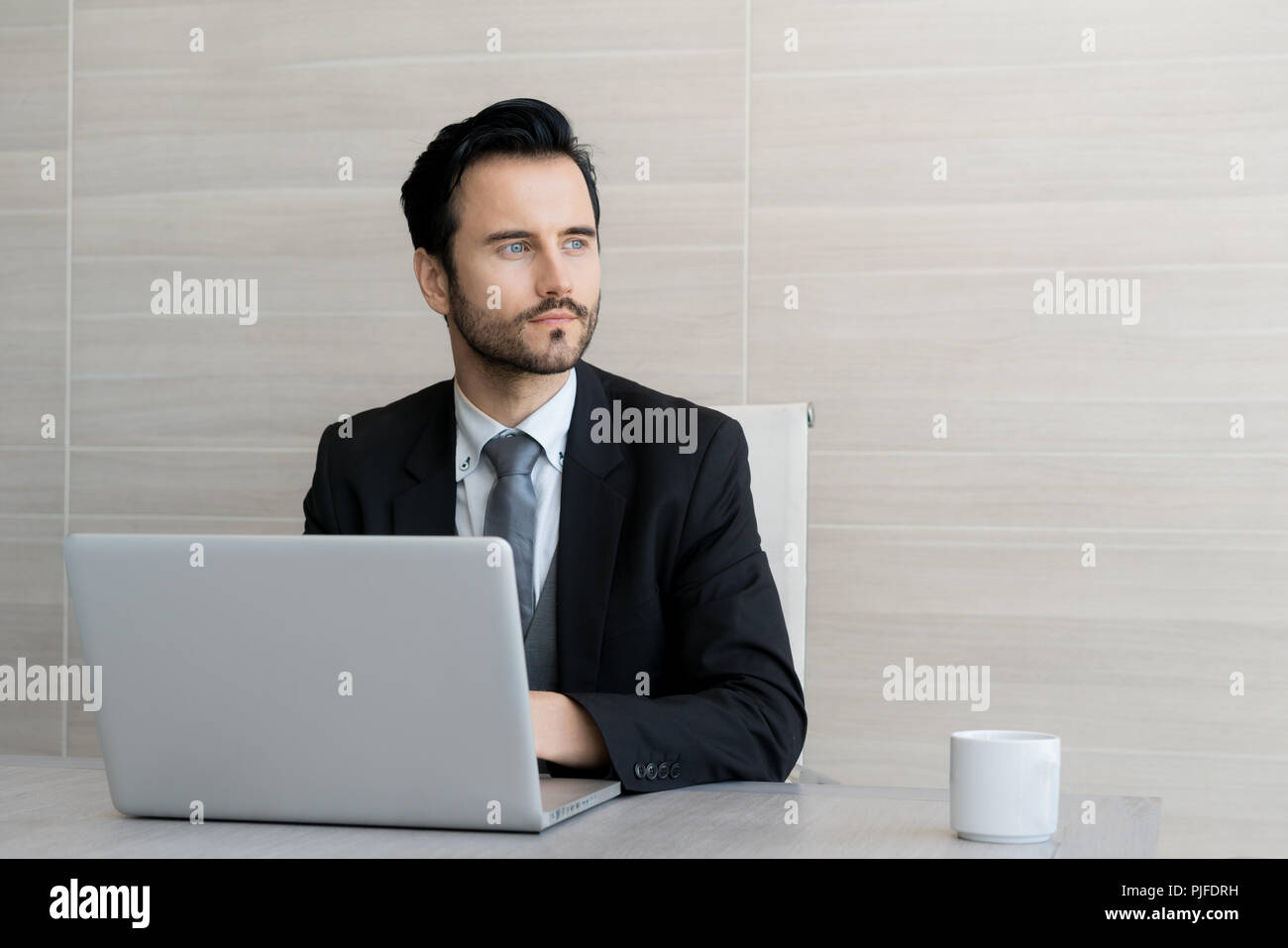 Businessman man laptop happiness hi-res stock photography and images ...