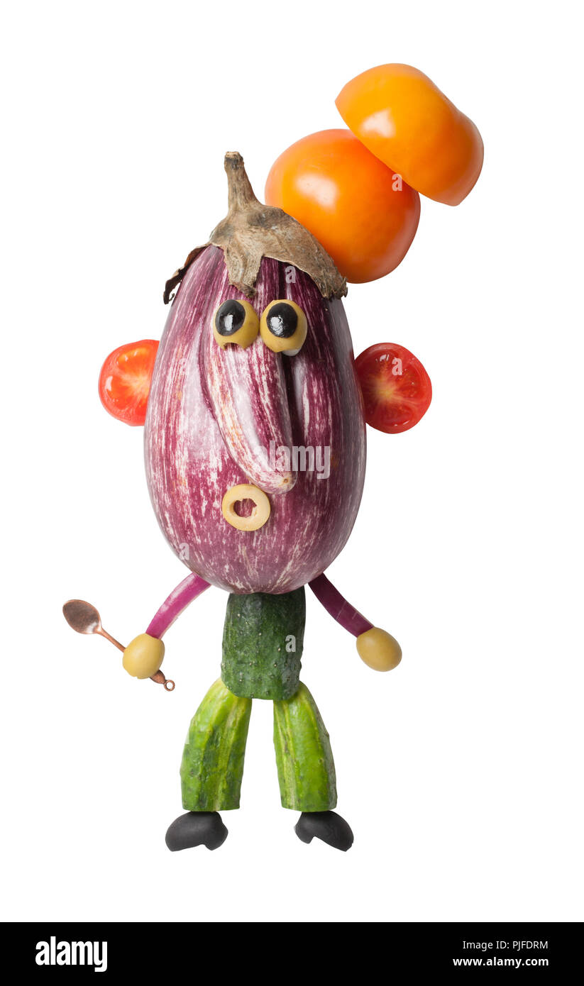 Idea of making a human figure with vegetables Stock Photo - Alamy
