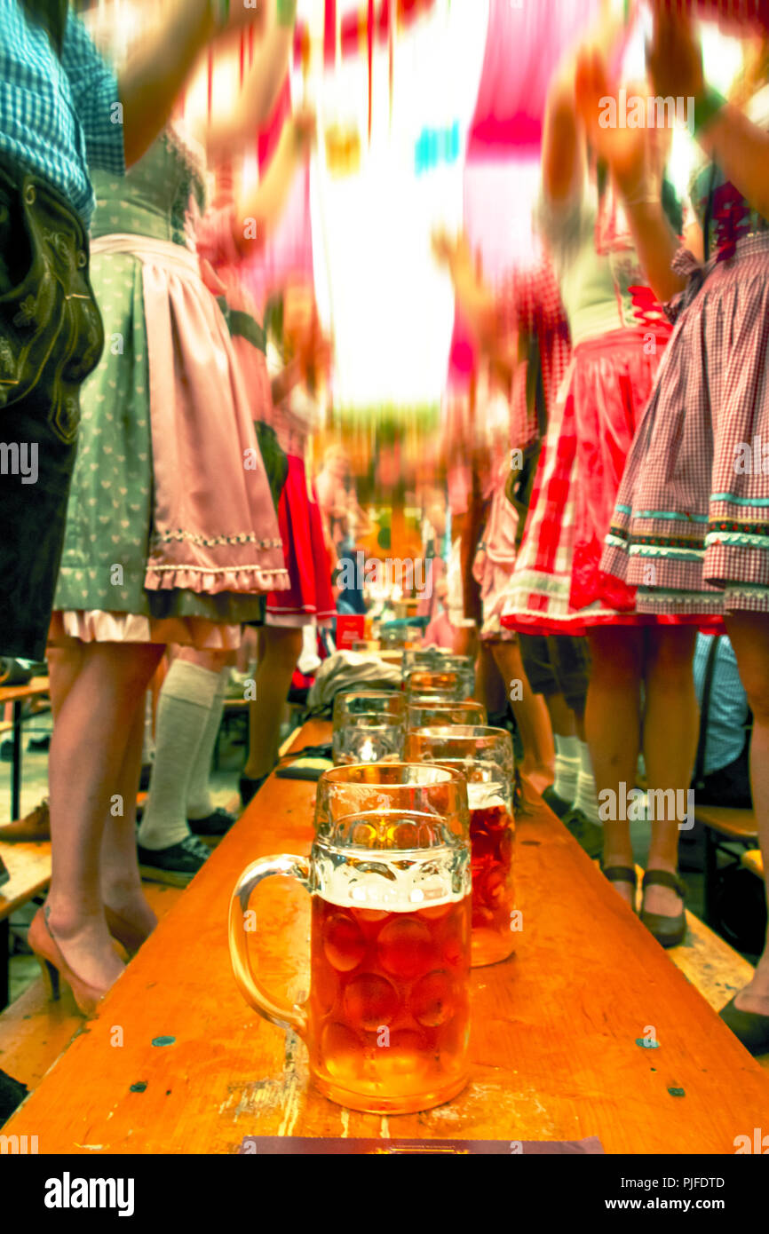 Oktoberfest Germany-party in tent Stock Photo - Alamy