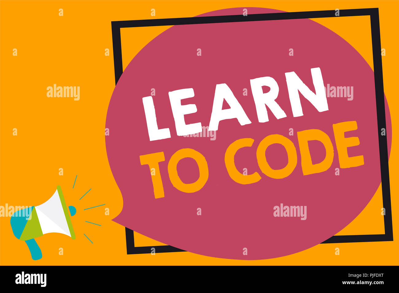 Word writing text Learn To Code. Business concept for Learn to write Software Be a Computer ...