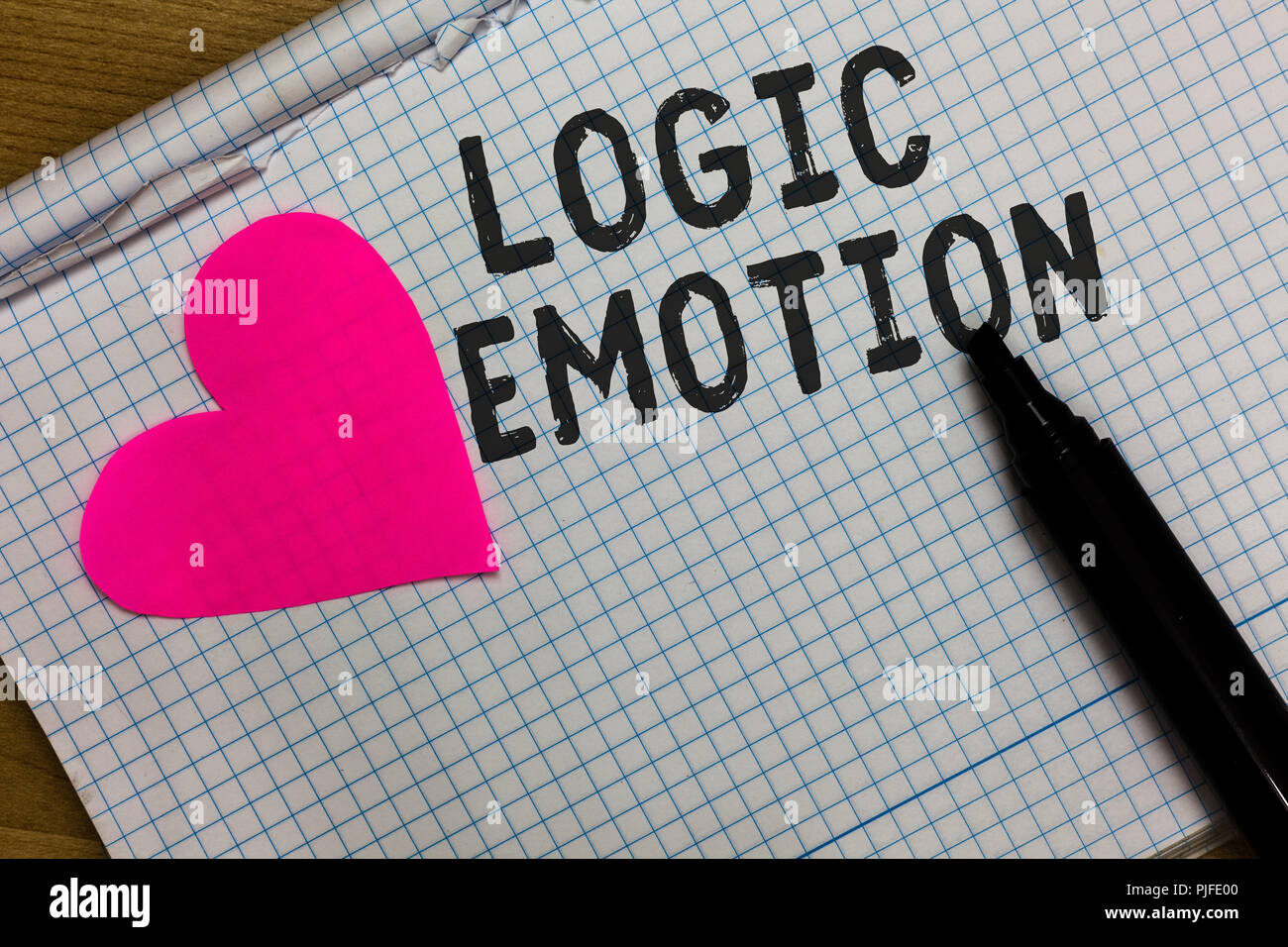 Text sign showing Logic Emotion. Conceptual photo Unpleasant Feelings ...