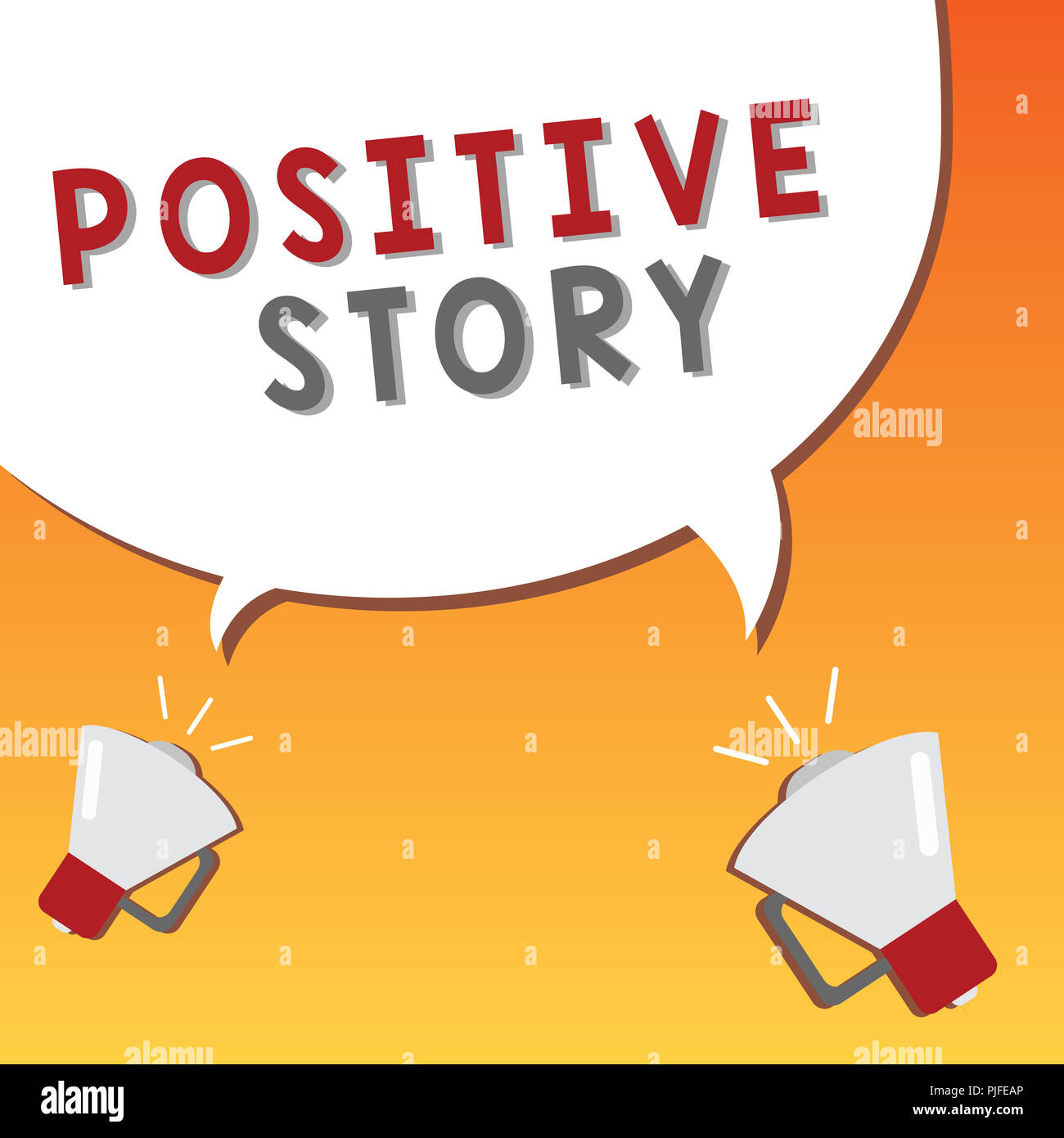 Writing note showing Positive Story. Business photo showcasing ...