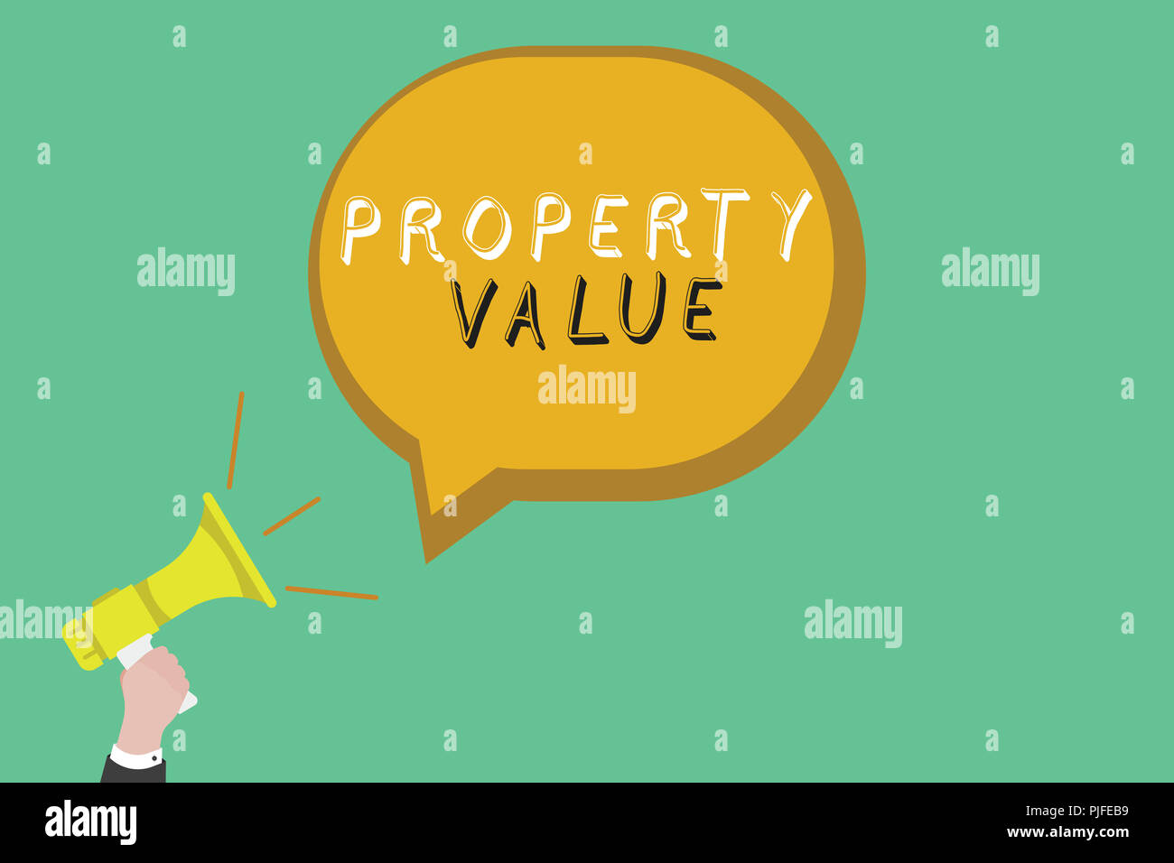 Text sign showing Property Value. Conceptual photo Worth of a land Real ...