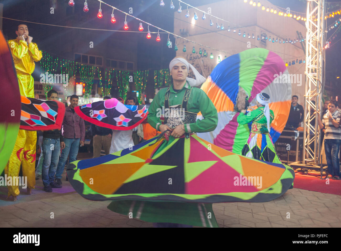 Egyptian tanoura dancers,Cairo, Egypt Stock Photo - Alamy