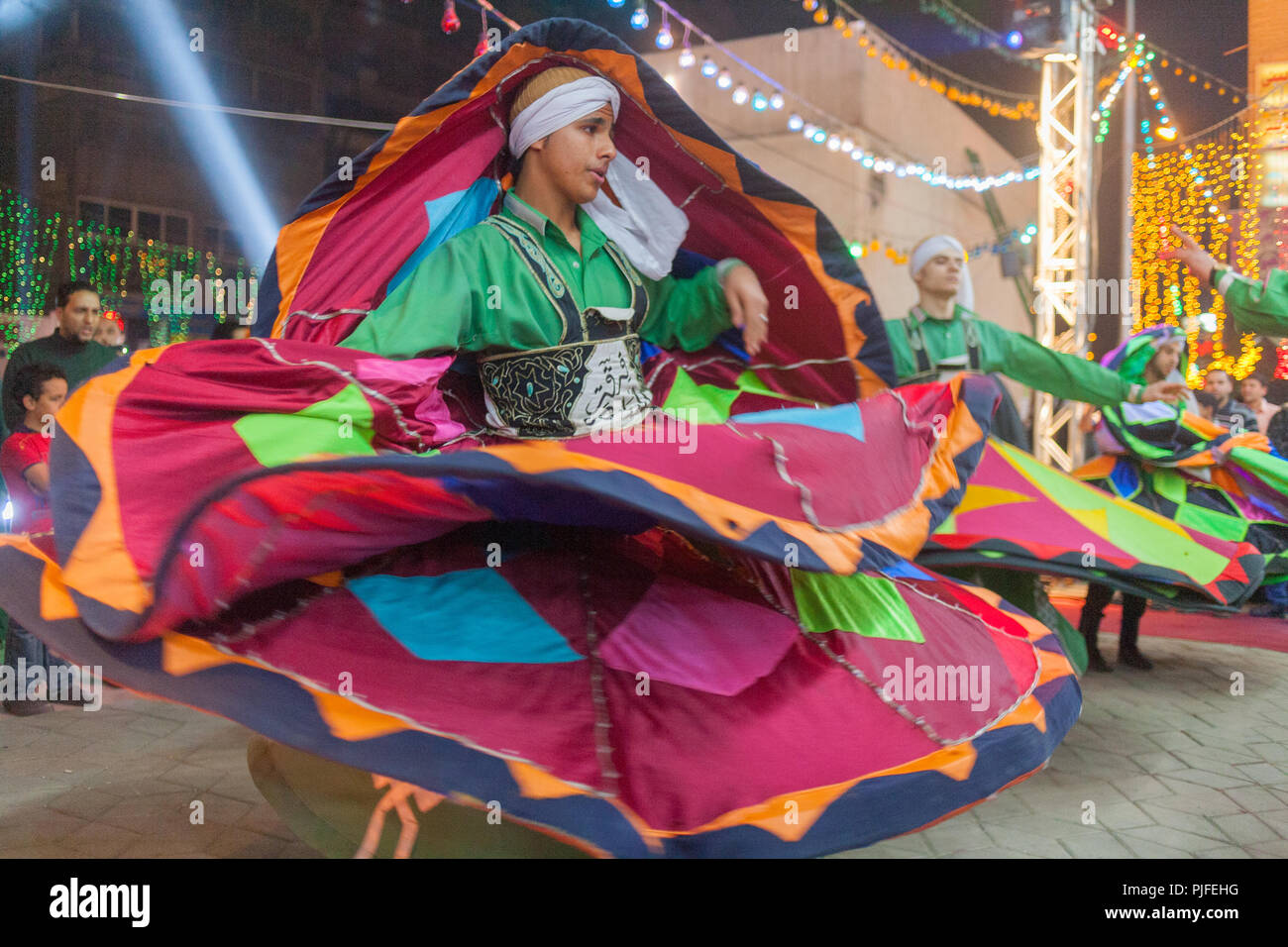 Egyptian tanoura dancers,Cairo, Egypt Stock Photo - Alamy