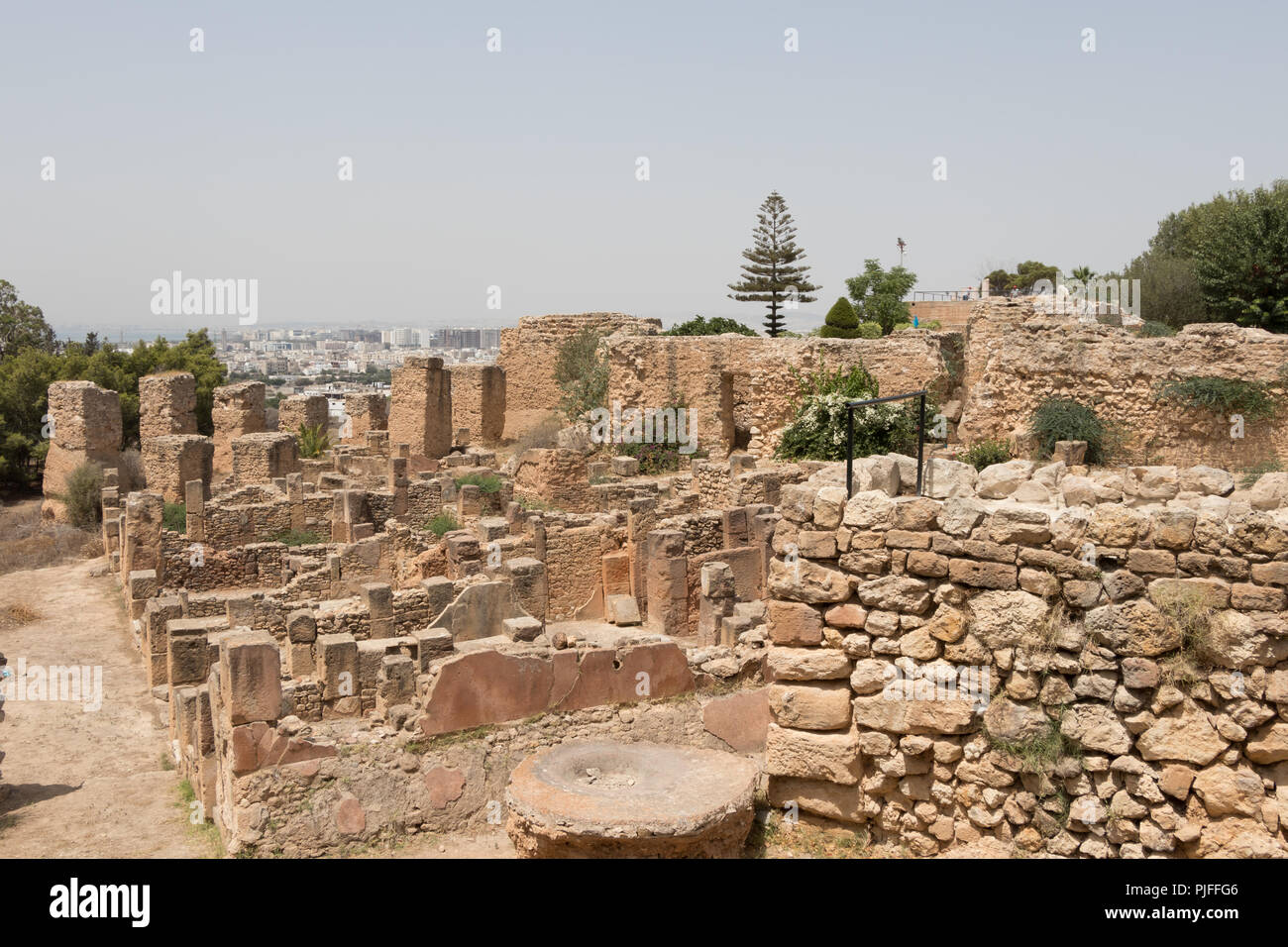 The archaeological site of Ancient Carthage, Tunisia, Africa Stock ...