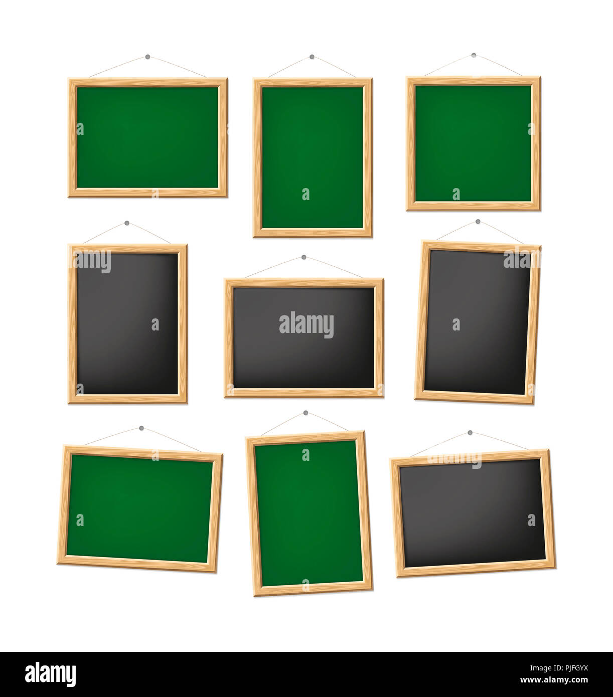 Boards vector set hi-res stock photography and images - Alamy