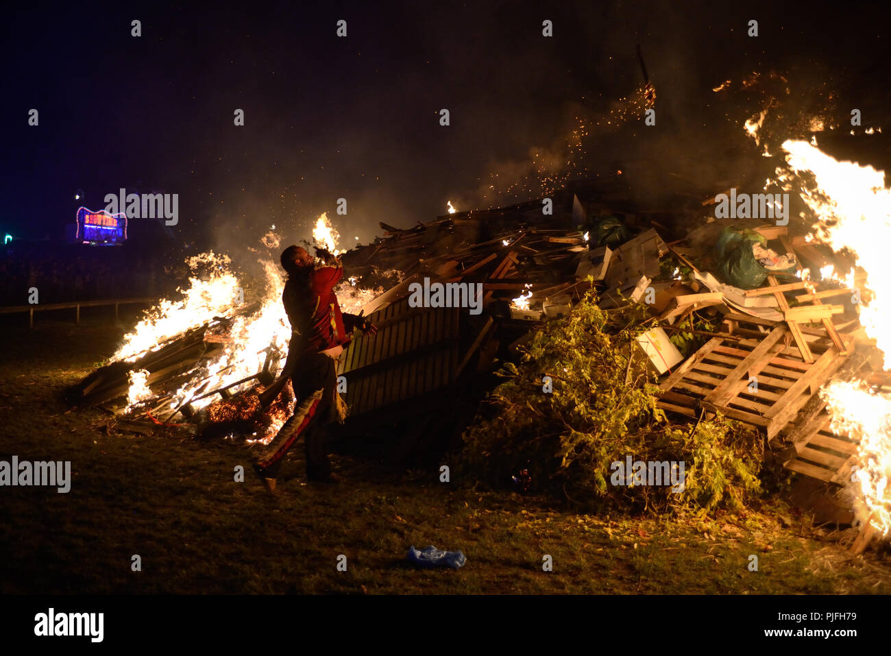Bonfire night celebrations in Littlehampton, West Sussex, England, UK ...