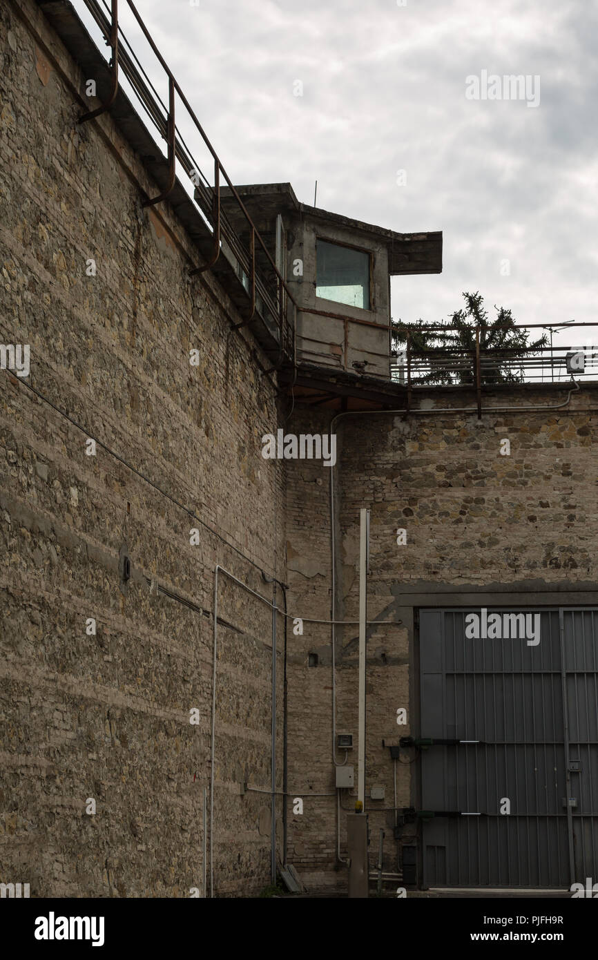 Walls of an Old Prison and Watchtower Stock Photo - Alamy