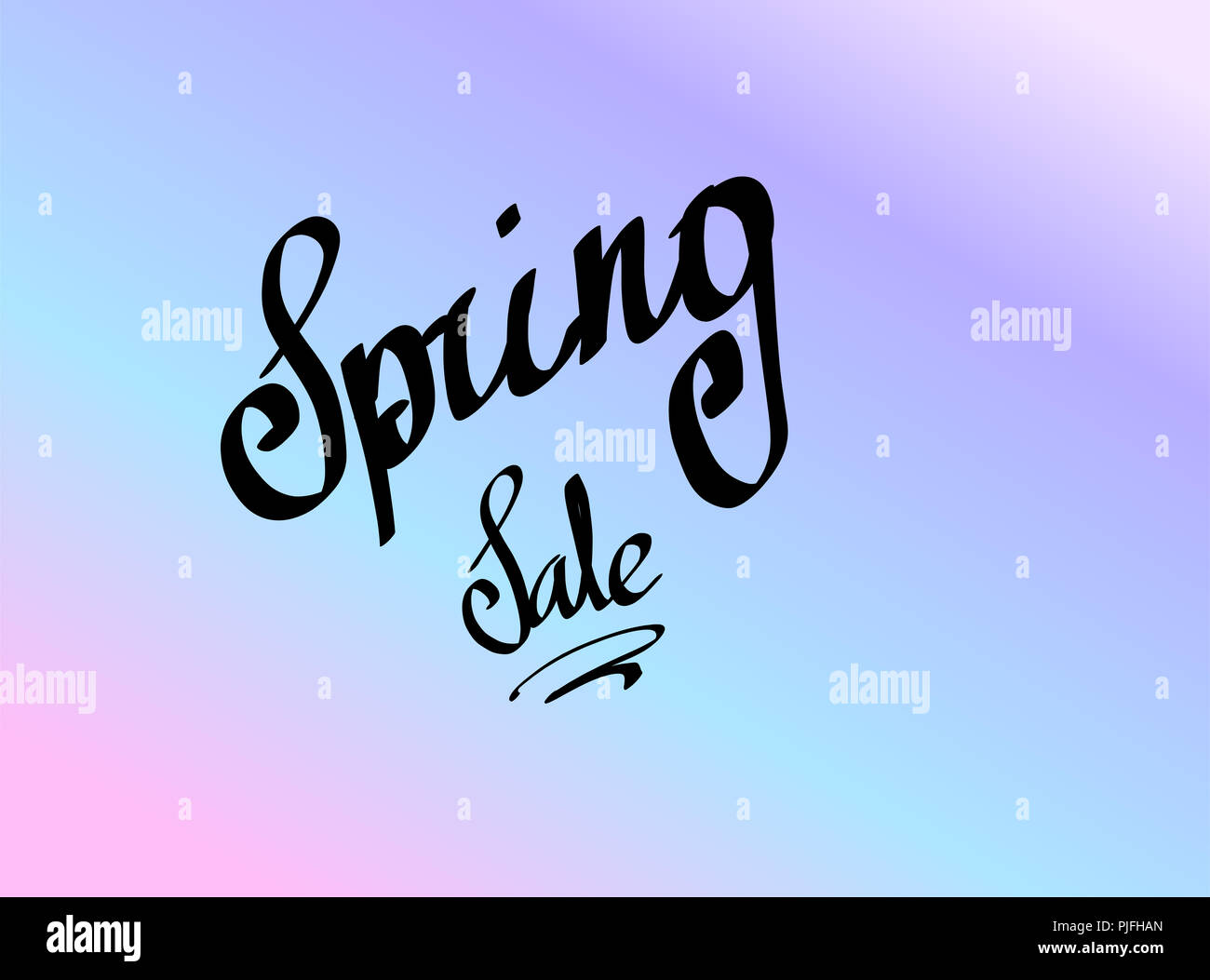 Hand drawn lettering. Spring Sale isolated. Vector illustration ...