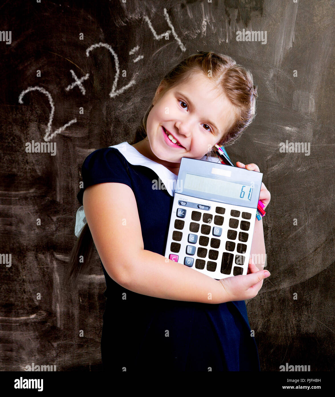 Blackboard maths calculator hi-res stock photography and images - Alamy