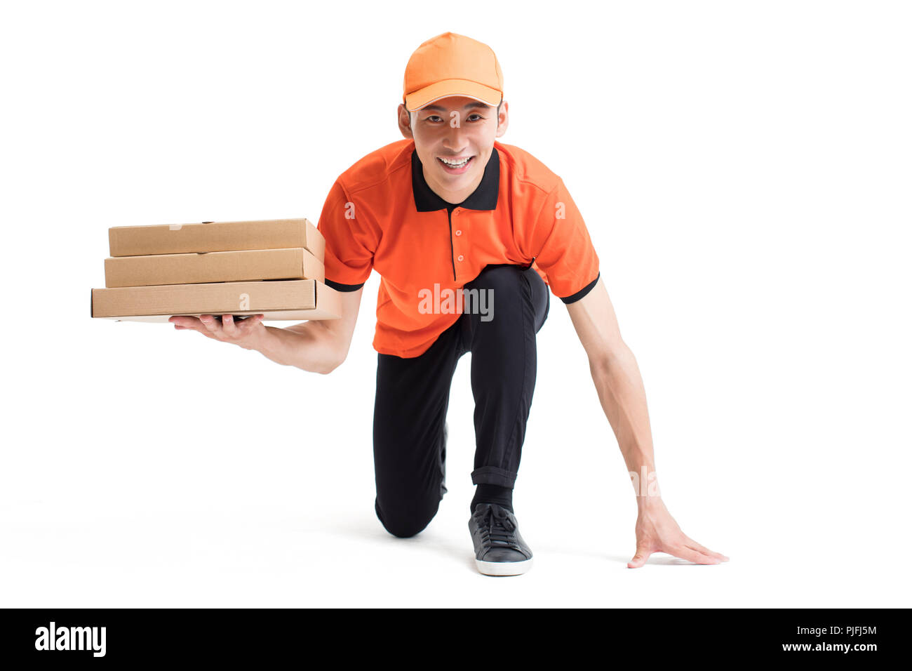 Pizza delivery person hi-res stock photography and images - Alamy