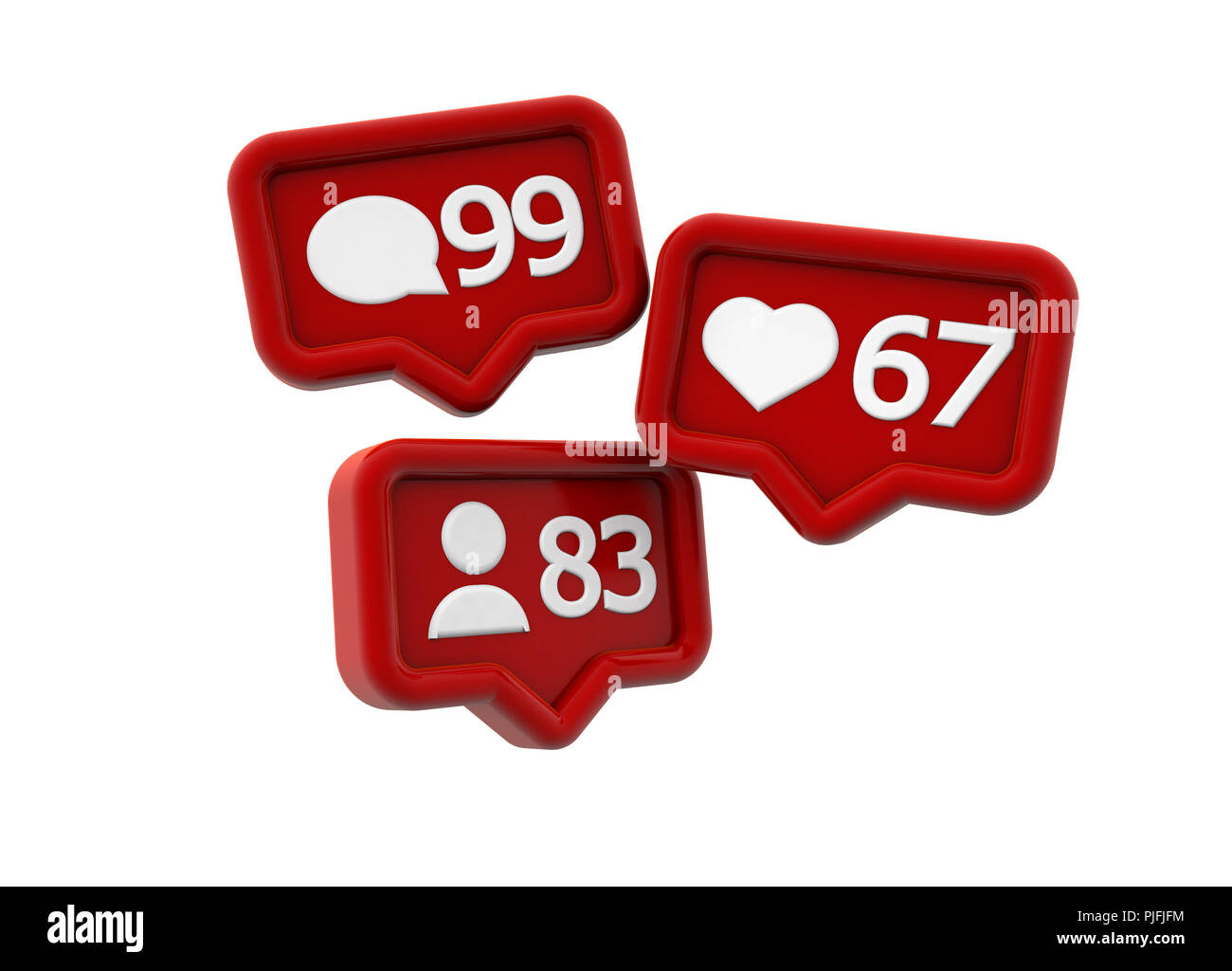 social media notifications icons isolated 3d rendering Stock Photo - Alamy social media notifications icons isolated 3d rendering Stock Photo - Alamy