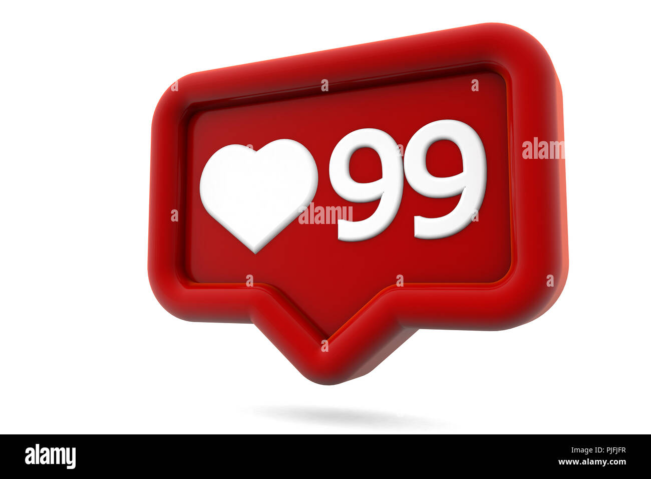 likes icon 3d rendering isolated Stock Photo - Alamy