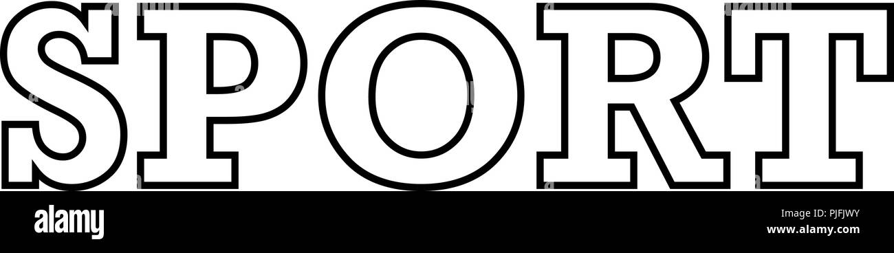 SPORT write outlined - Vector Stock Vector Image & Art - Alamy