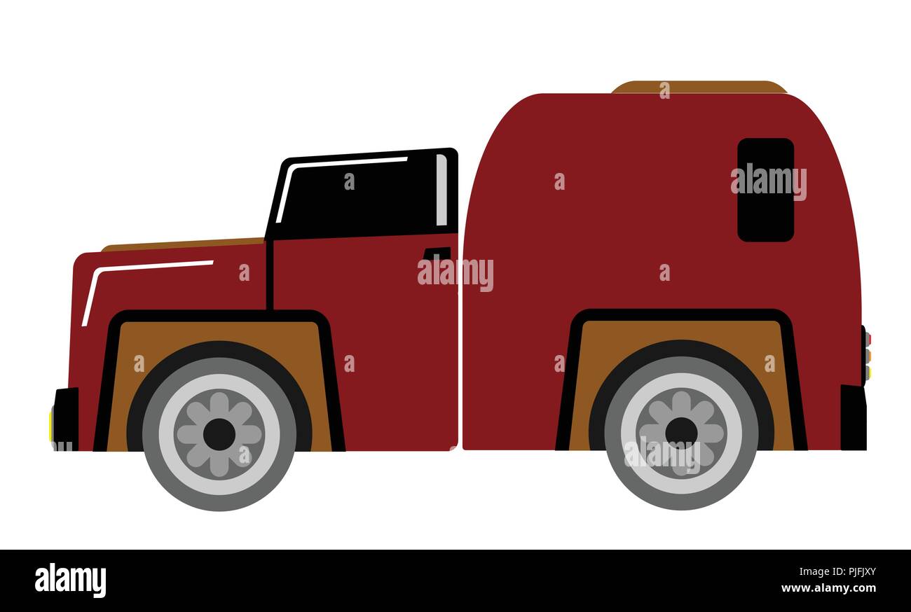 vintage old Pick up truck vector and illustration Stock Vector Image ...