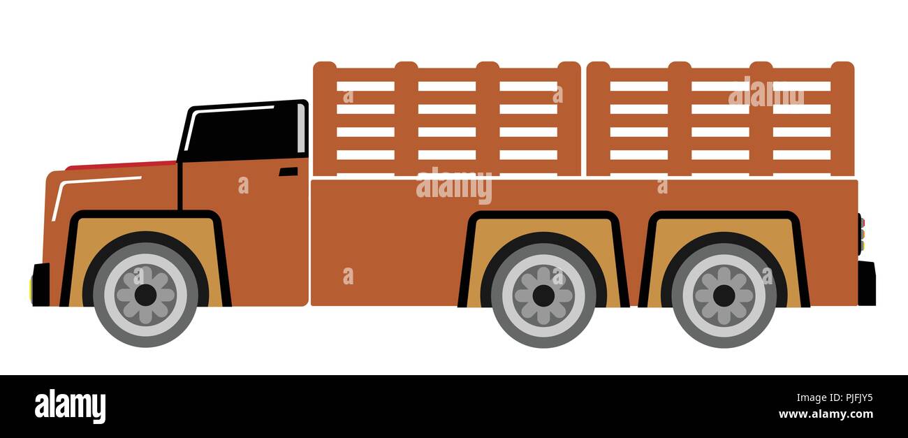 vintage old Pick up truck vector and illustration Stock Vector Image ...