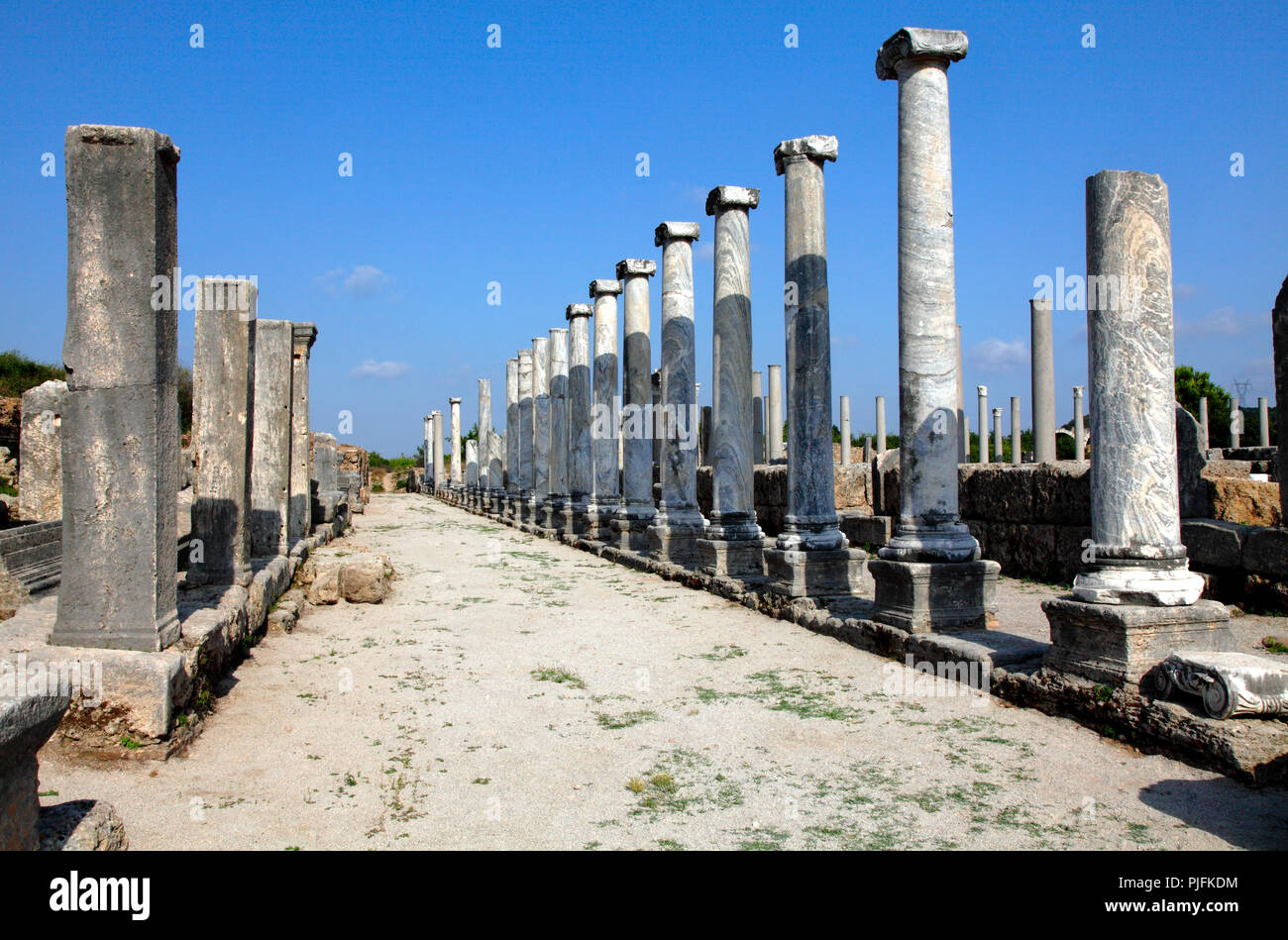 Turkey, province of Antalya, Aksu, archaeological site of Perge or ...