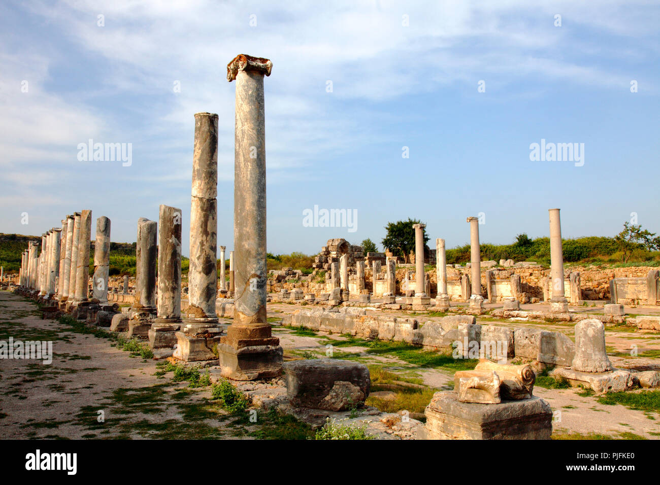 Turkey, province of Antalya, Aksu, archaeological site of Perge or ...