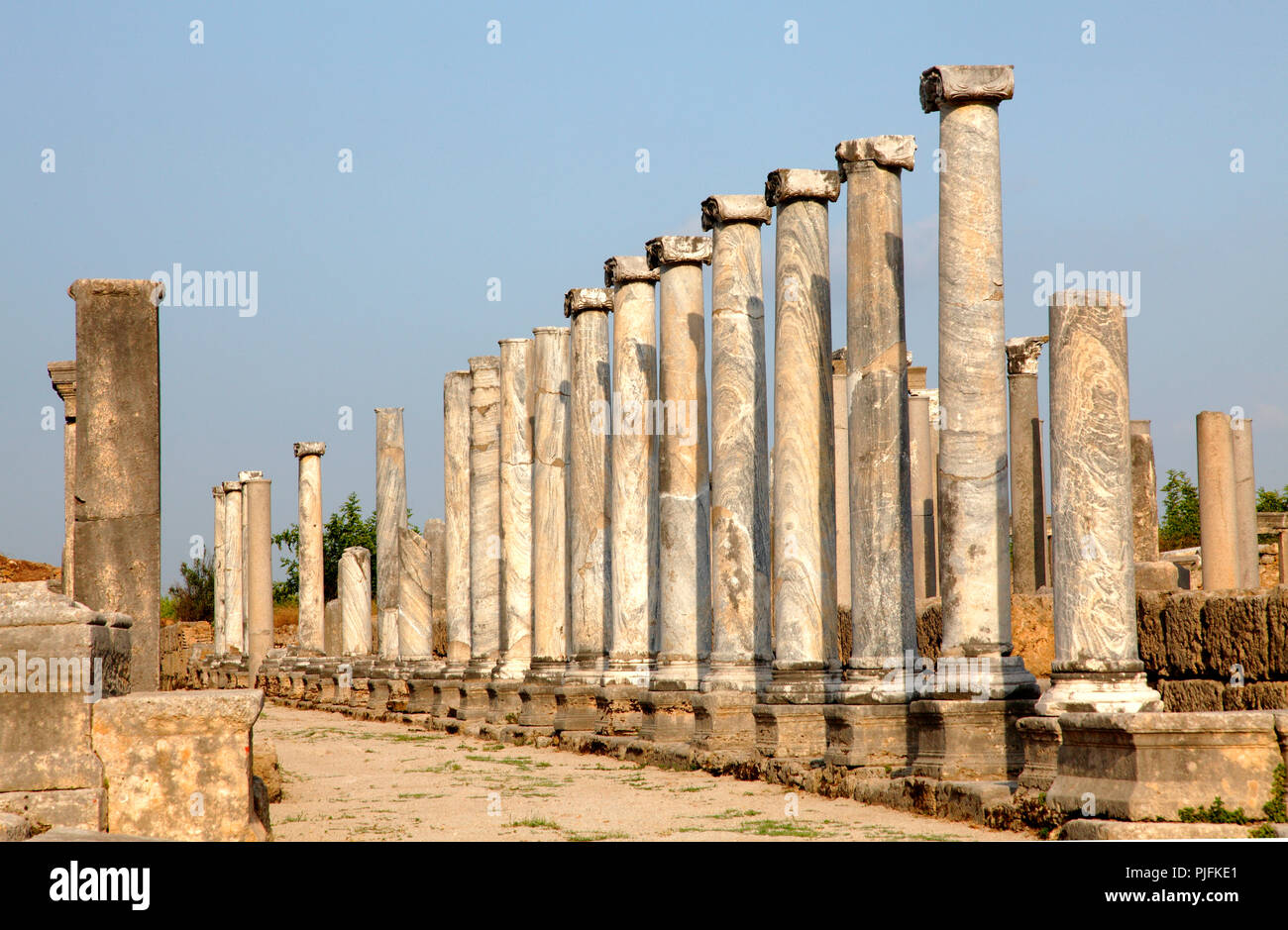 Turkey, province of Antalya, Aksu, archaeological site of Perge or ...