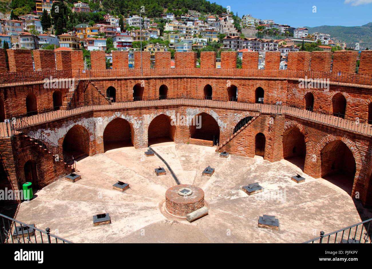 Turkey, province of Antalya, Alanya, the red tower Stock Photo - Alamy