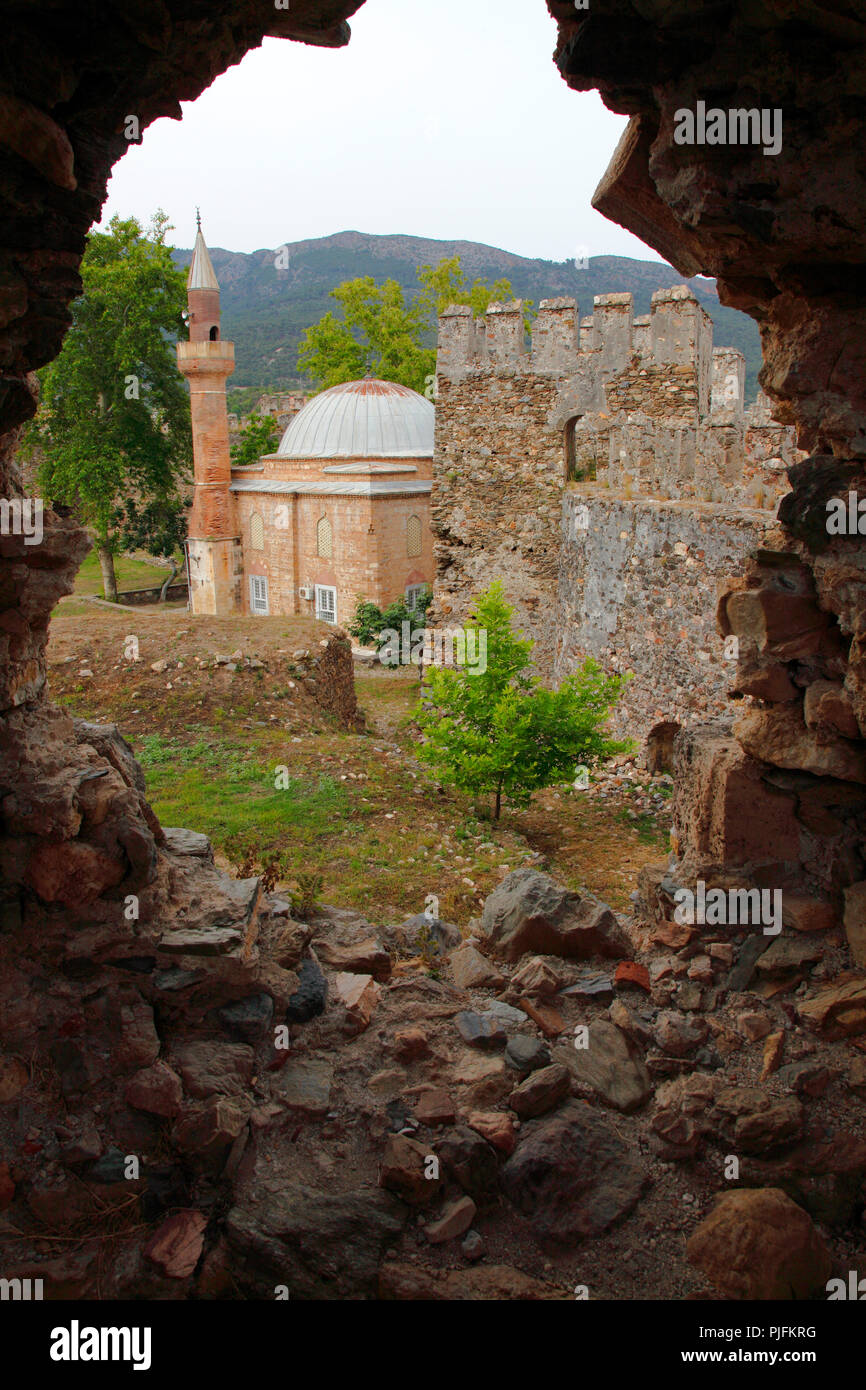 Turkey, province of Mersin, Anamur, fortress of Mamure kalesi Stock ...