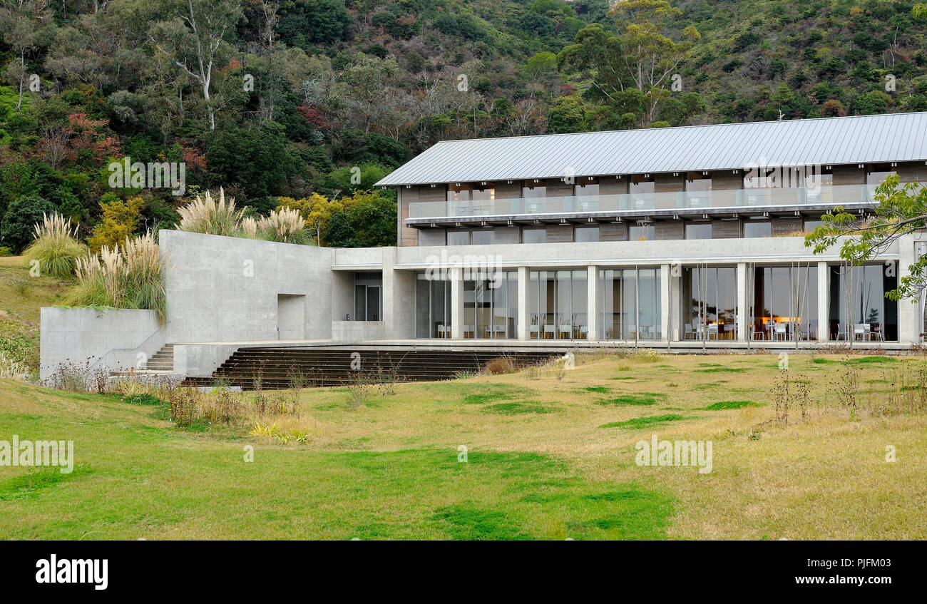 Japan, Naoshima island, hotel by the architect tadao Ando Stock Photo ...