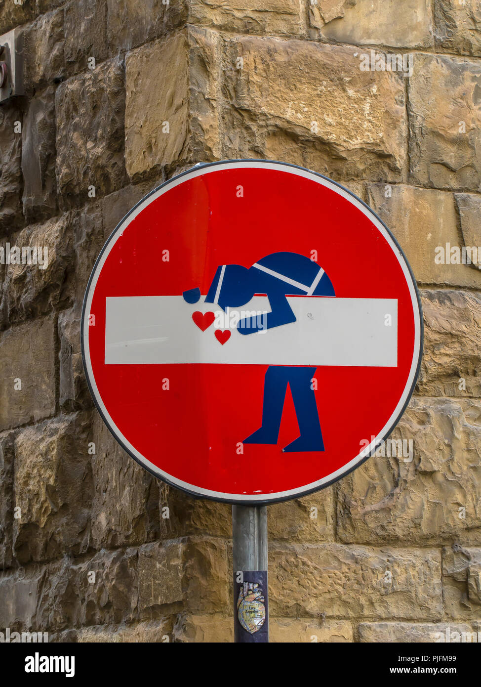 No entry sign distorted by an hi-res stock photography and images - Alamy