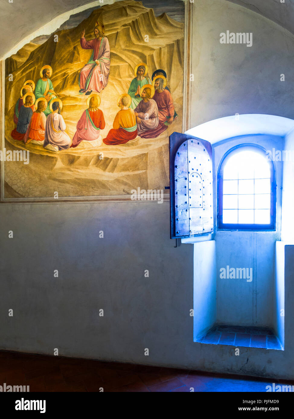 Italy, Tuscany, Florence, Convent of San Marco, monk cell painted by ...