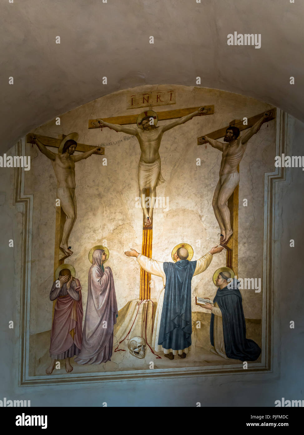 Italy, Tuscany, Florence, Convent of San Marco, monk cell painted by ...