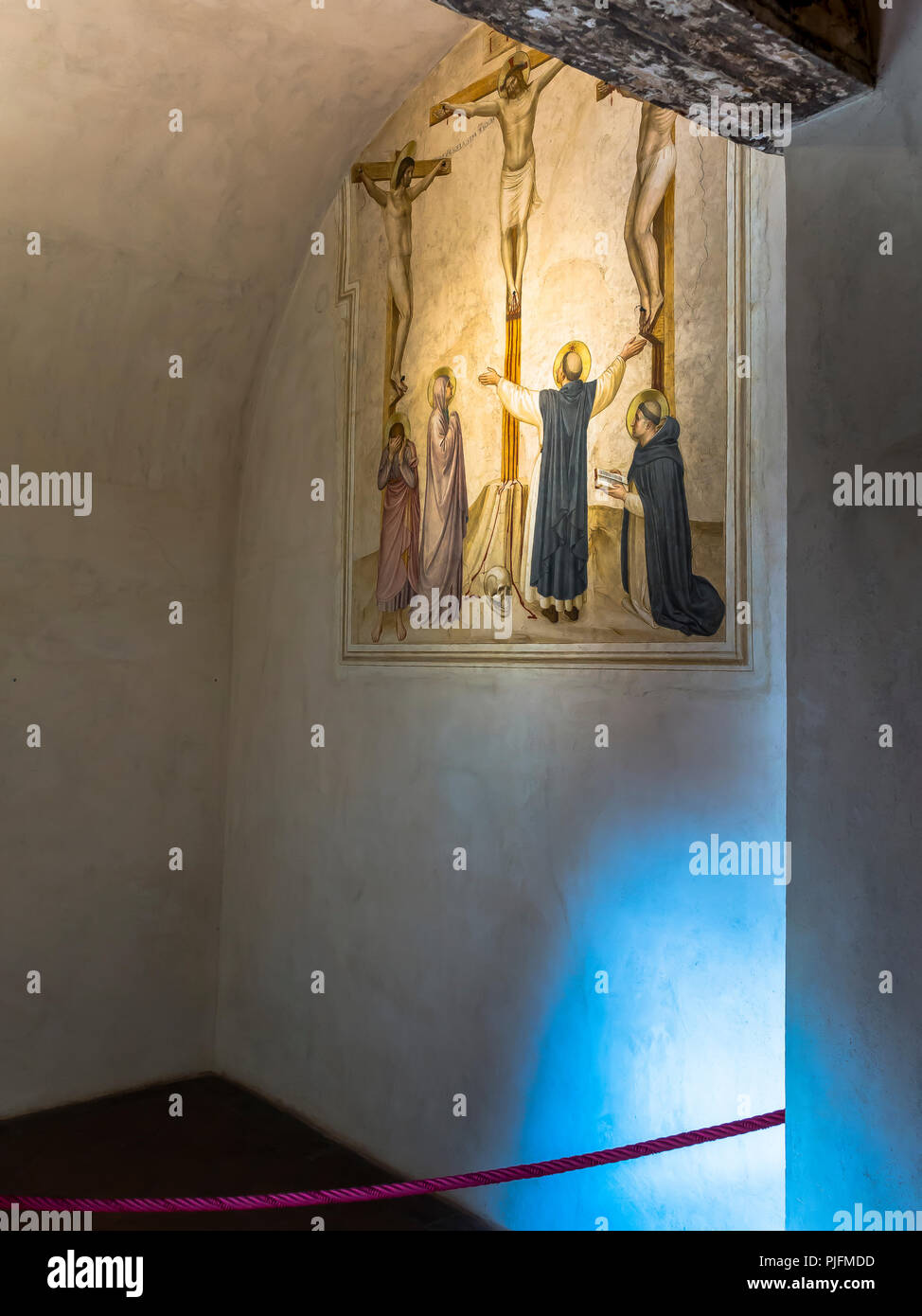 Italy, Tuscany, Florence, Convent of San Marco,monk cell painted by Fra ...