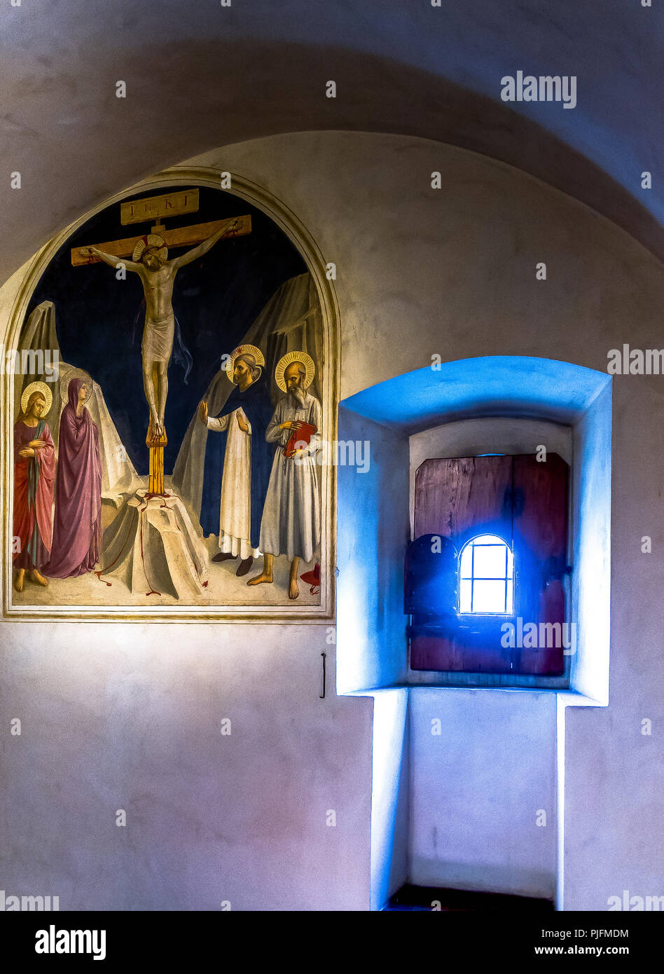 Italy, Tuscany, Florence, Convent of San Marco, monk cell painted by ...