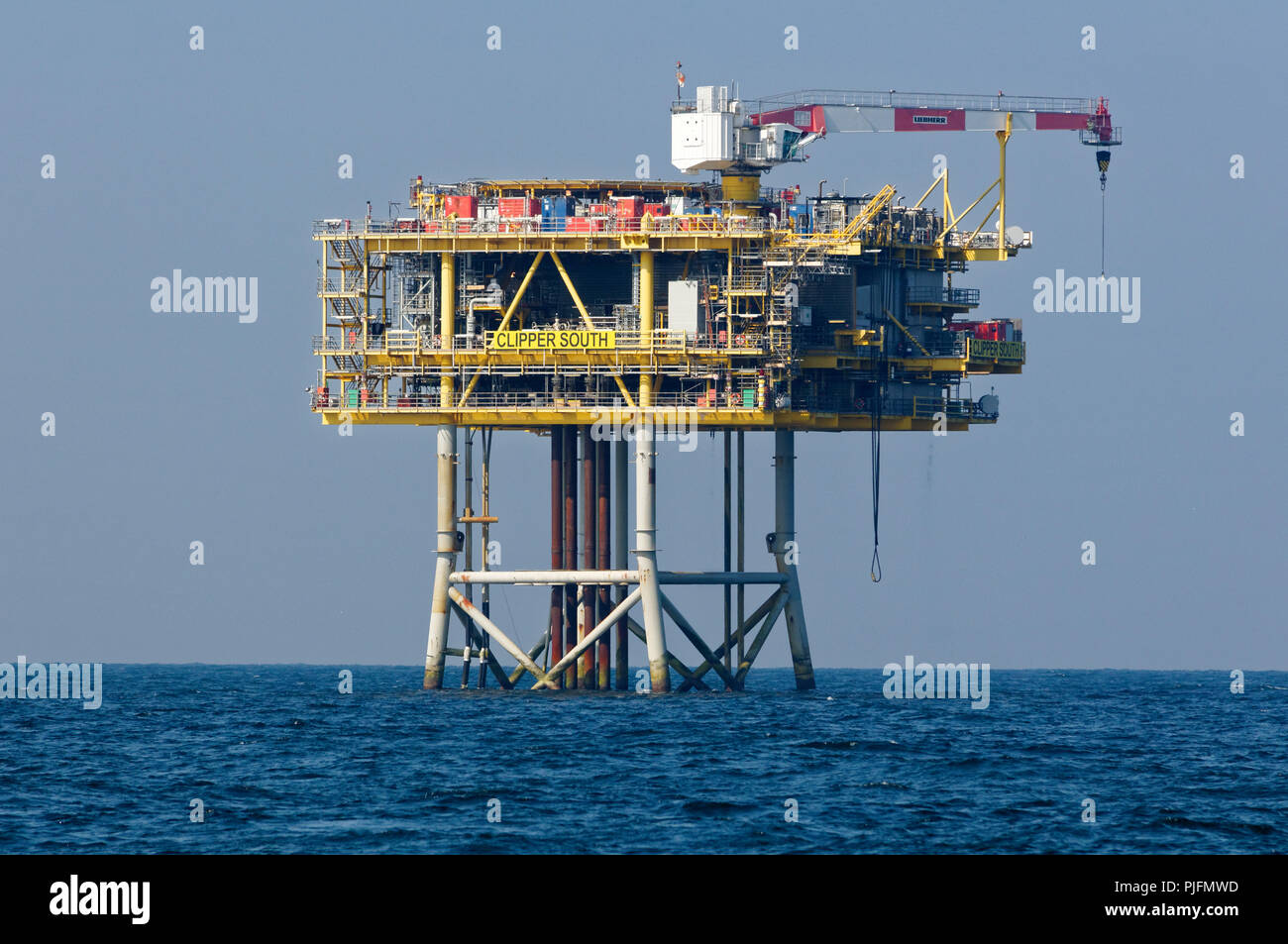The Clipper South Platform in the UK sector the North Sea Stock Photo ...
