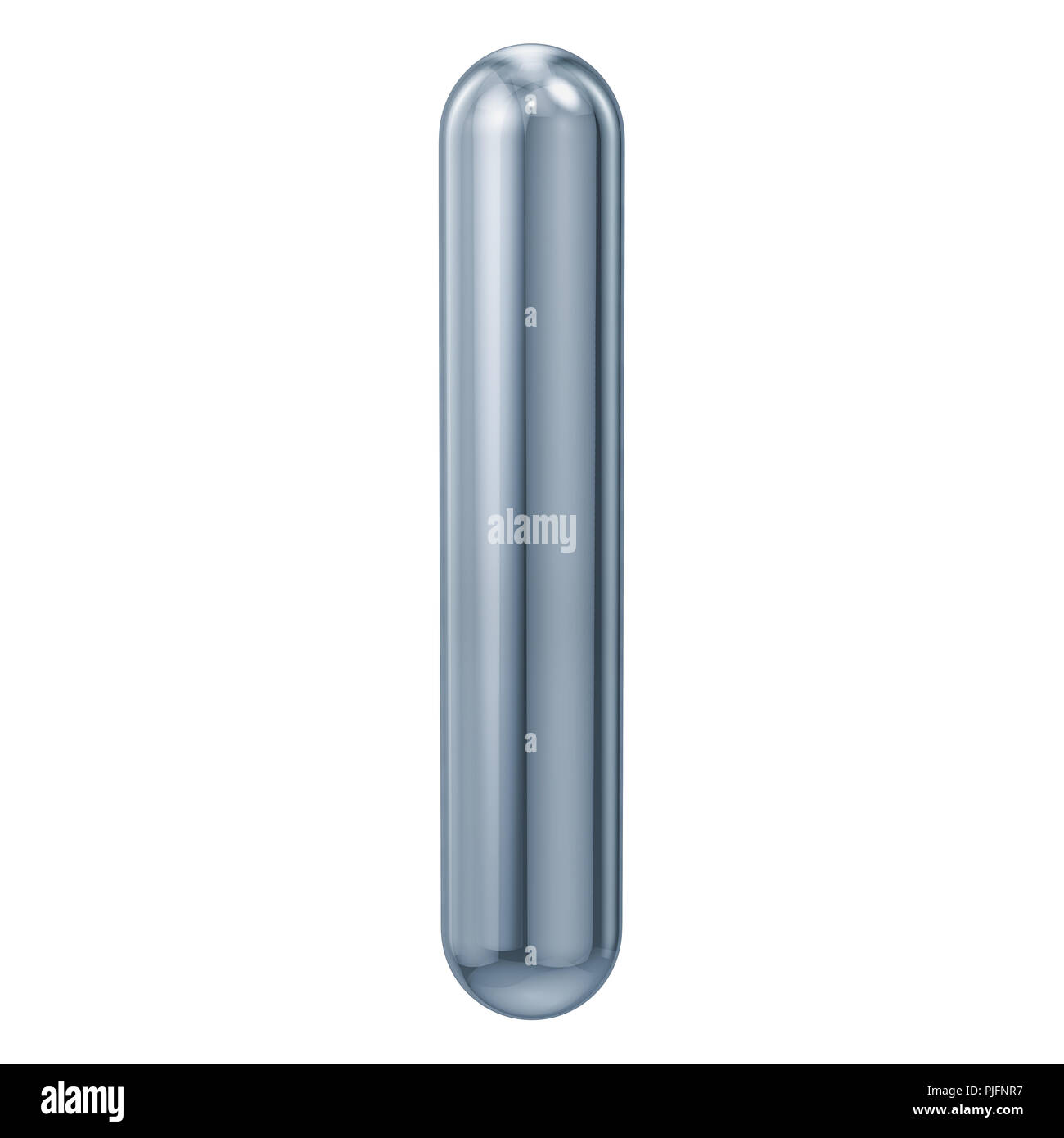 English metallic letter I, 3D rendering isolated on white background ...