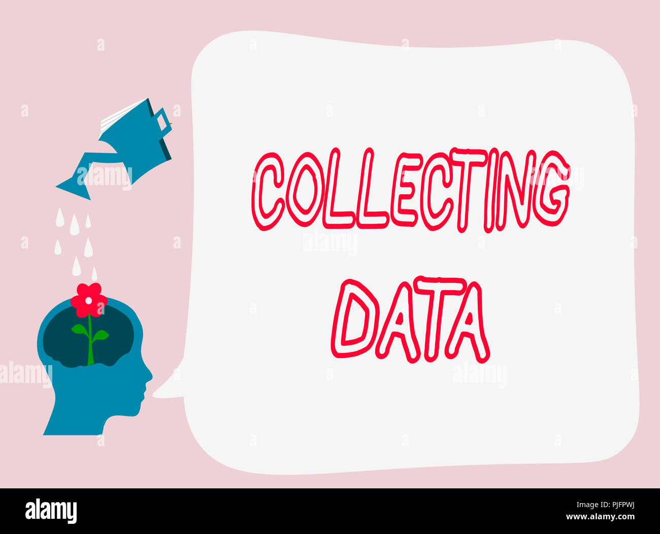 Text sign showing Collecting Data. Conceptual photo Gathering and ...