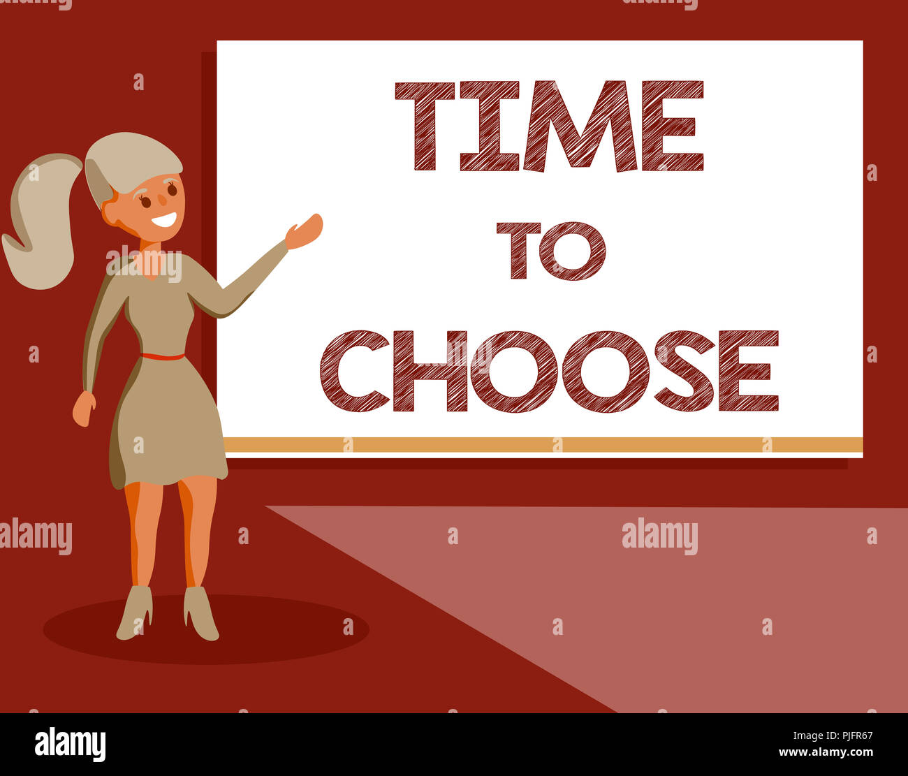 Handwriting text Time To Choose. Concept meaning Judging the merits of ...