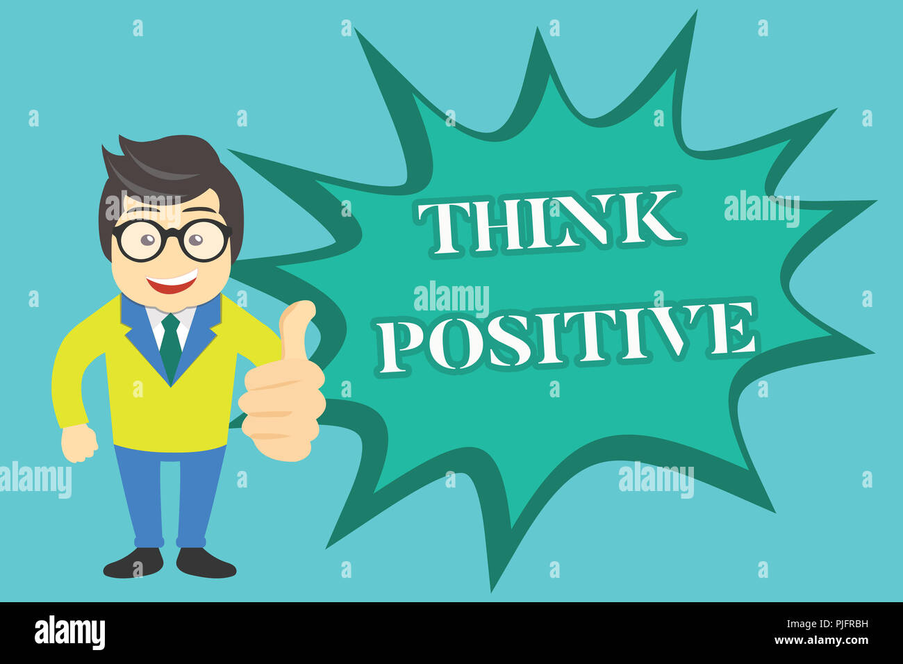 Writing note showing Think Positive. Business photo showcasing The ...