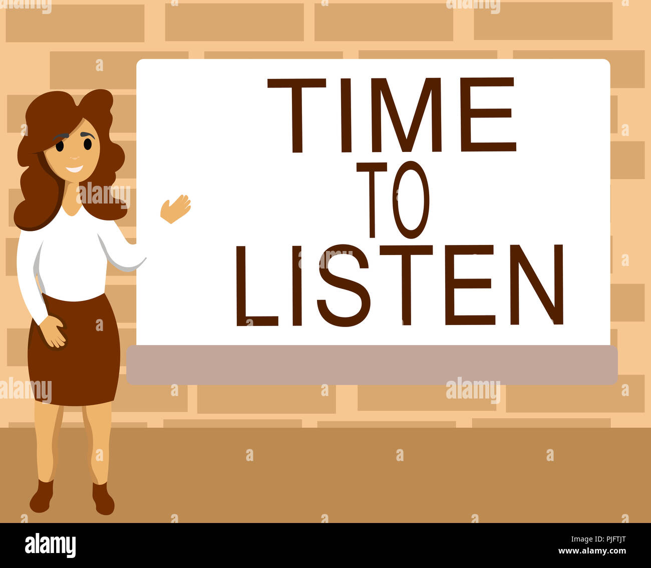 Word writing text Time To Listen. Business concept for Give attention ...