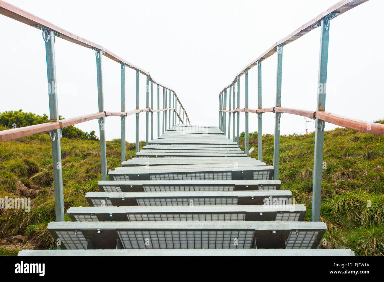 ladder or stairchase in the mountain. white background Stock Photo - Alamy
