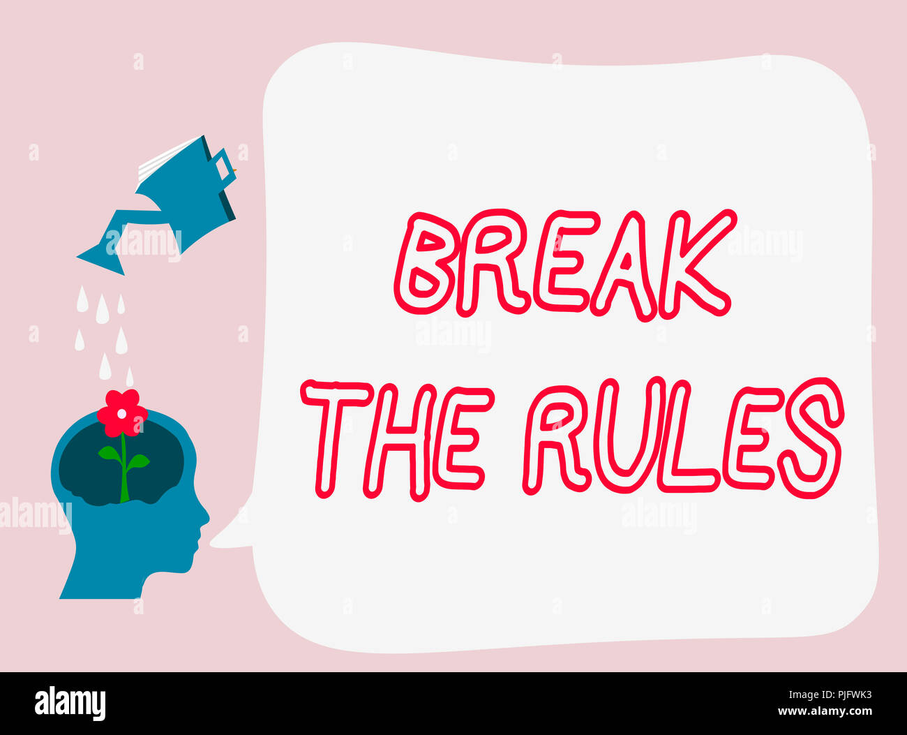 Text sign showing Break The Rules. Conceptual photo To do something ...